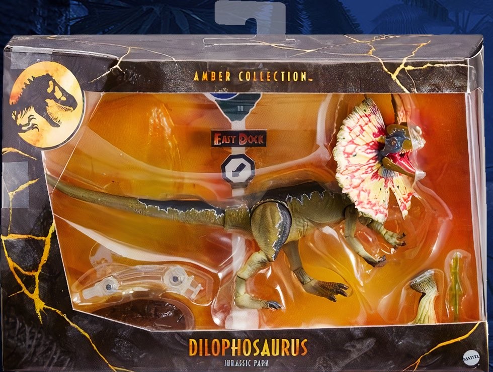 Игрушка Мир Юрского Периода: Дилофозавр (Jurassic Park Amber Collection ...