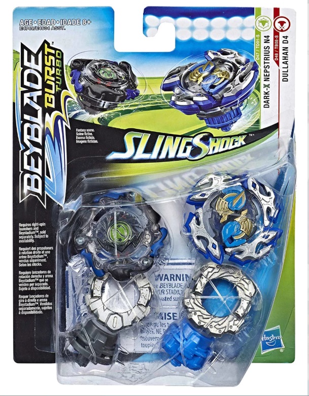 Beyblade Burst Turbo Slingshock Dual Pack Dark-X Nepstrius N4 and ...